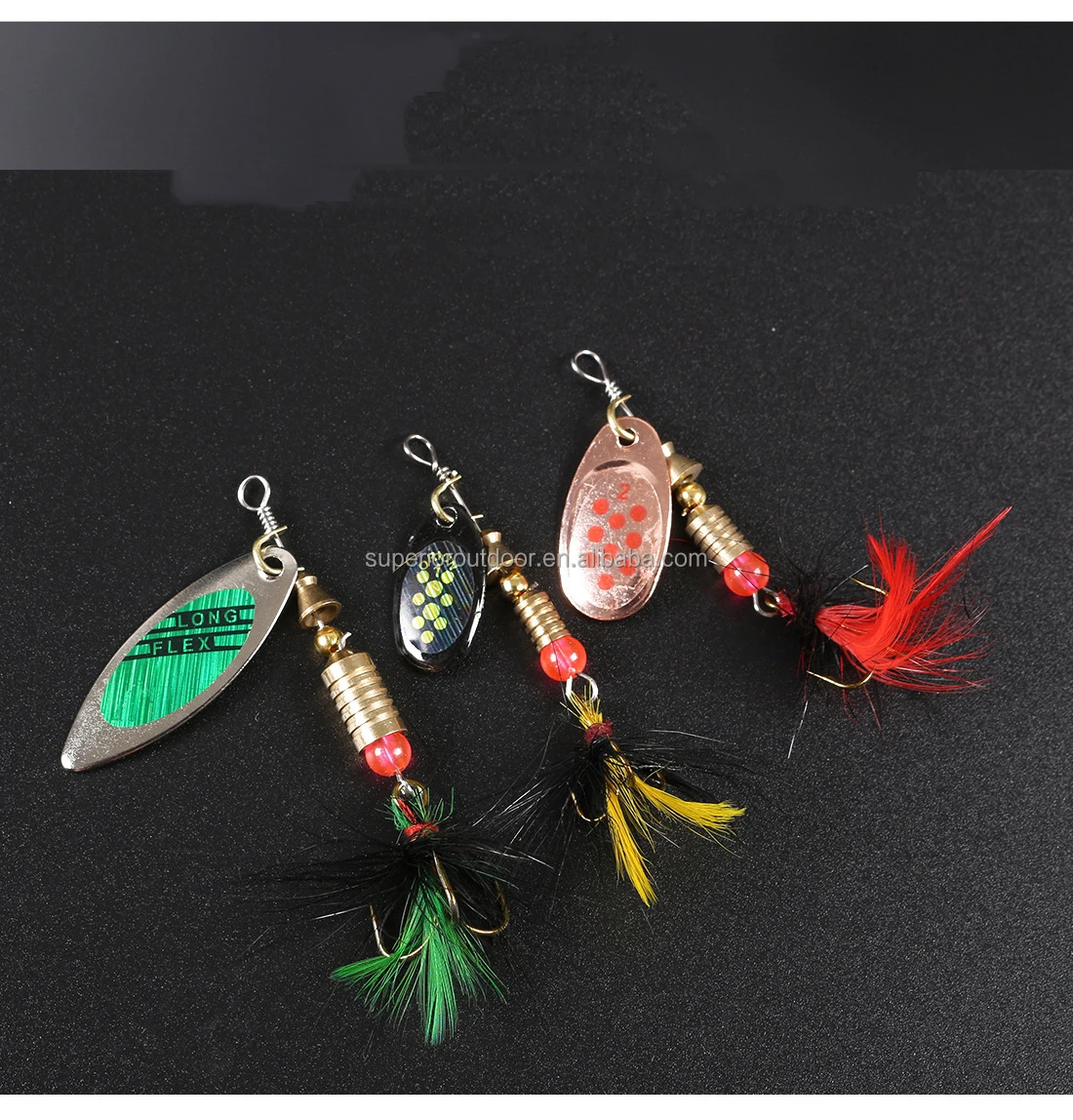 Superiorfishing Inline Spinner Lure Combo 10pcs Trout Spinners Lure ...