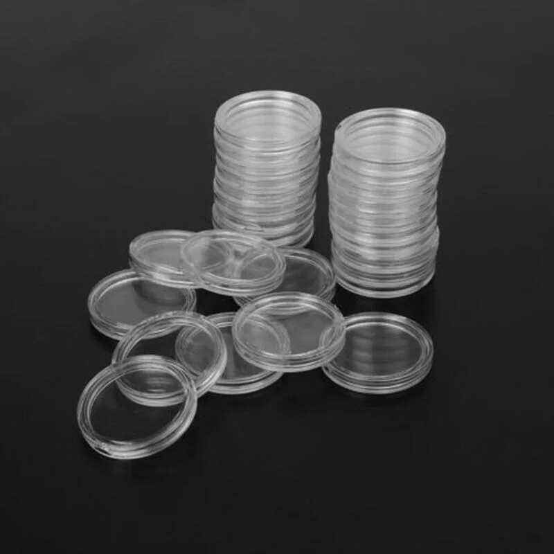 Transparent Coin Collecting Holders Bullion Coin Boxes Plastic Storage ...