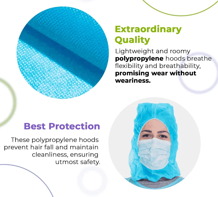 Nonwoven Disposable PP Astro Cap Hood with Face Mask for Food Process ...