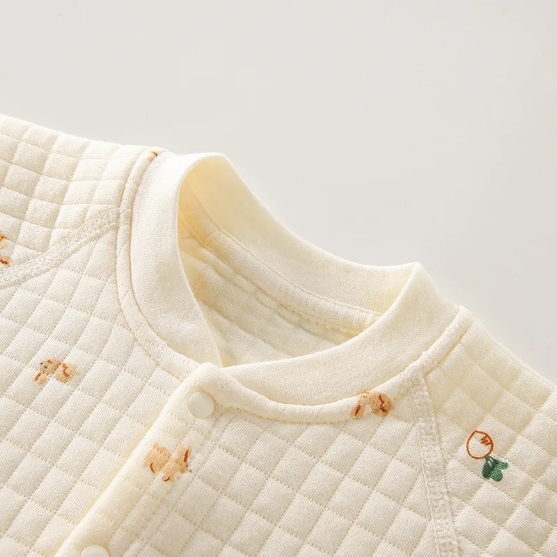 Spring Newborn Cotton Baby Romper Infant Girls Simple Jacquard Clothes ...