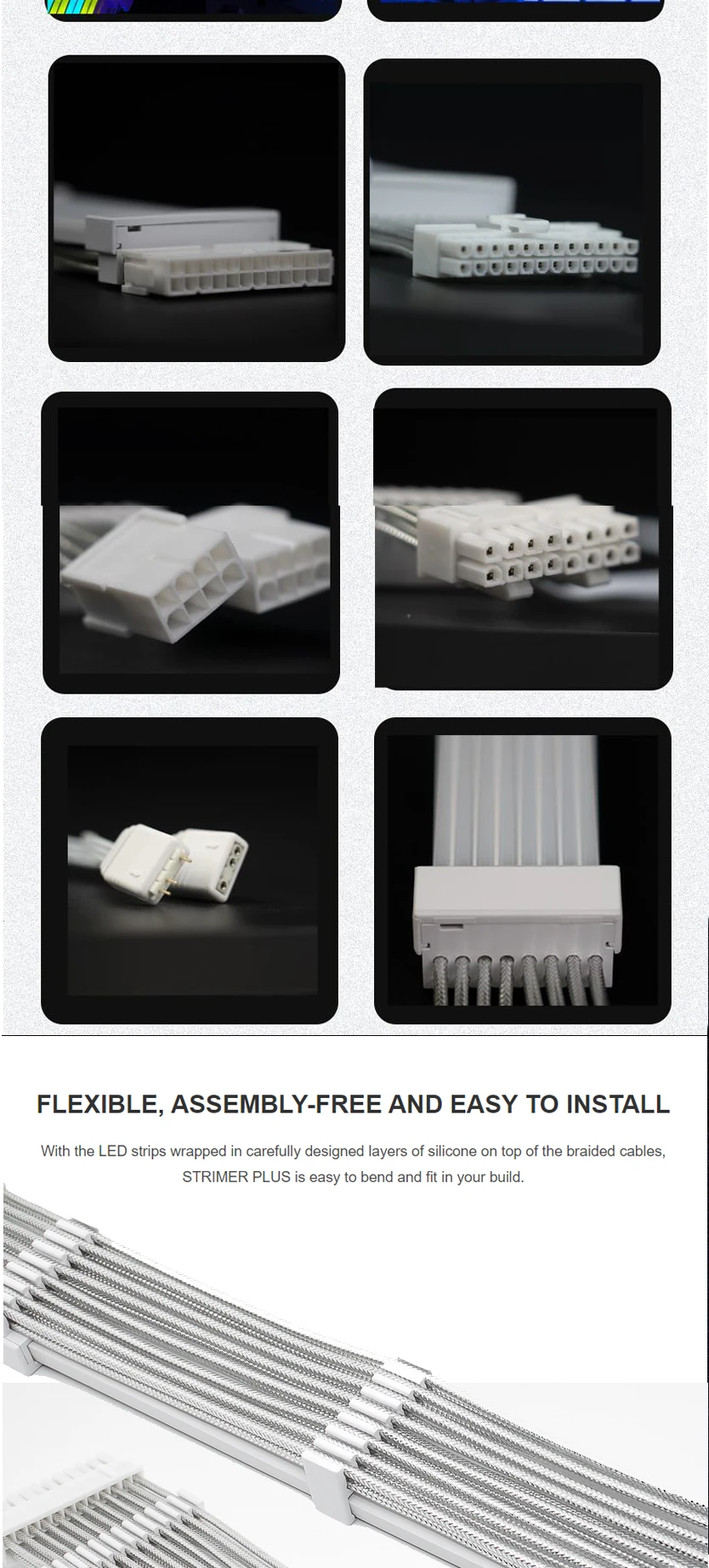 Gpu Extension Cable Argb Plus Rainbow Neon Line Led Light Cover Atx ...