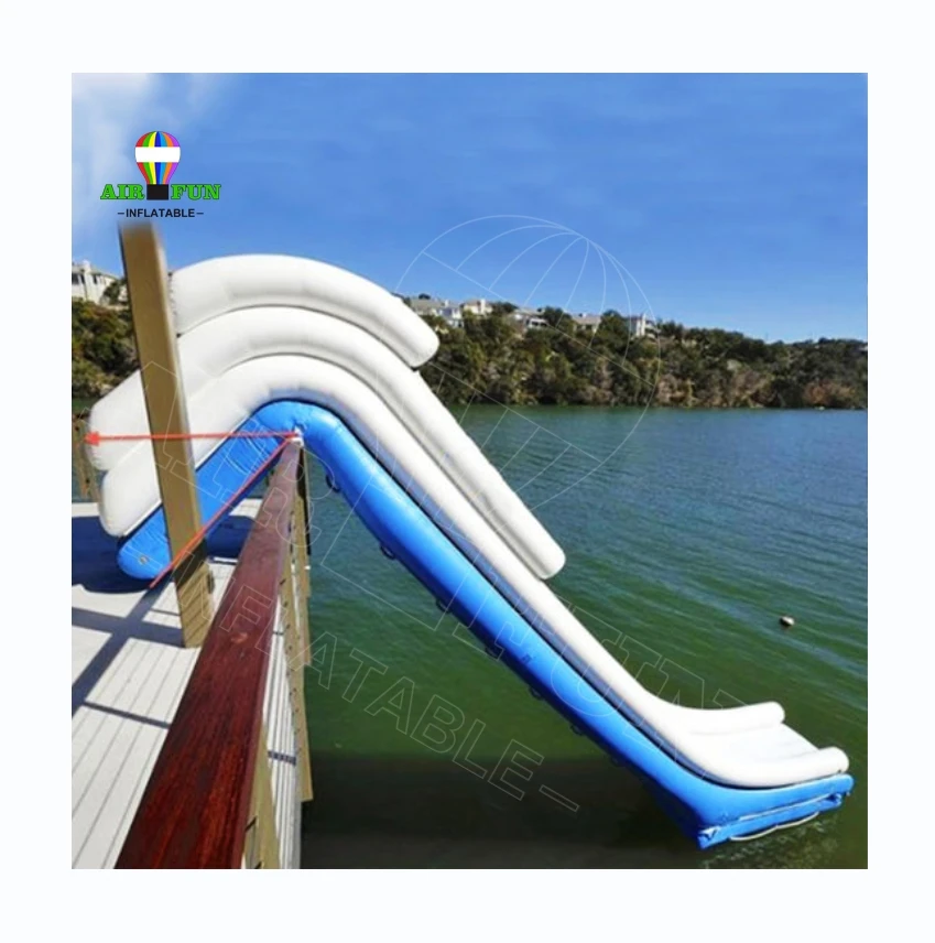 Airfun Inflatable Floating Dock Swimming Yacht Platform Island Slide ...