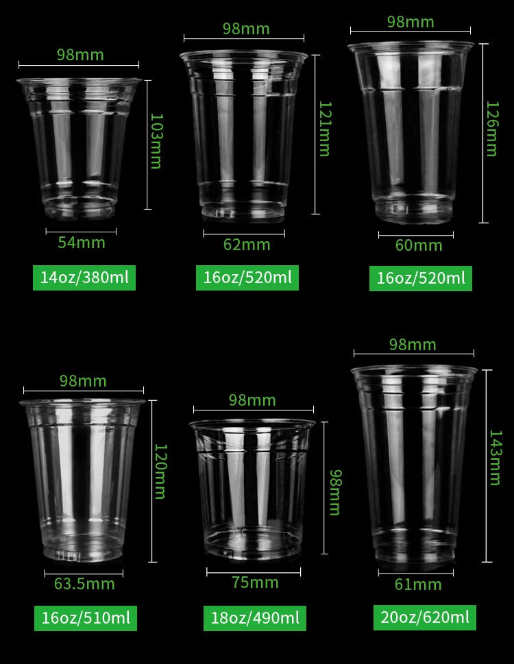 12oz U Shape Pet Plastic Cups With Dome Lids - Buy 12oz Pet Plastic ...