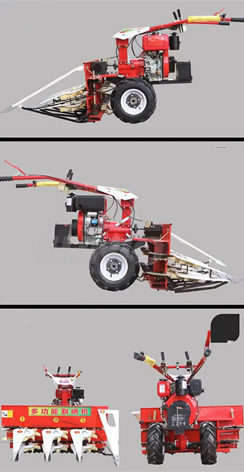 Multifunctional Walking Tractor Mounted Mini Harvester Rice Wheat ...