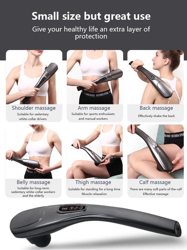Multifunctional Electric Neck Back Massager Stick Infared Handheld Body 7679