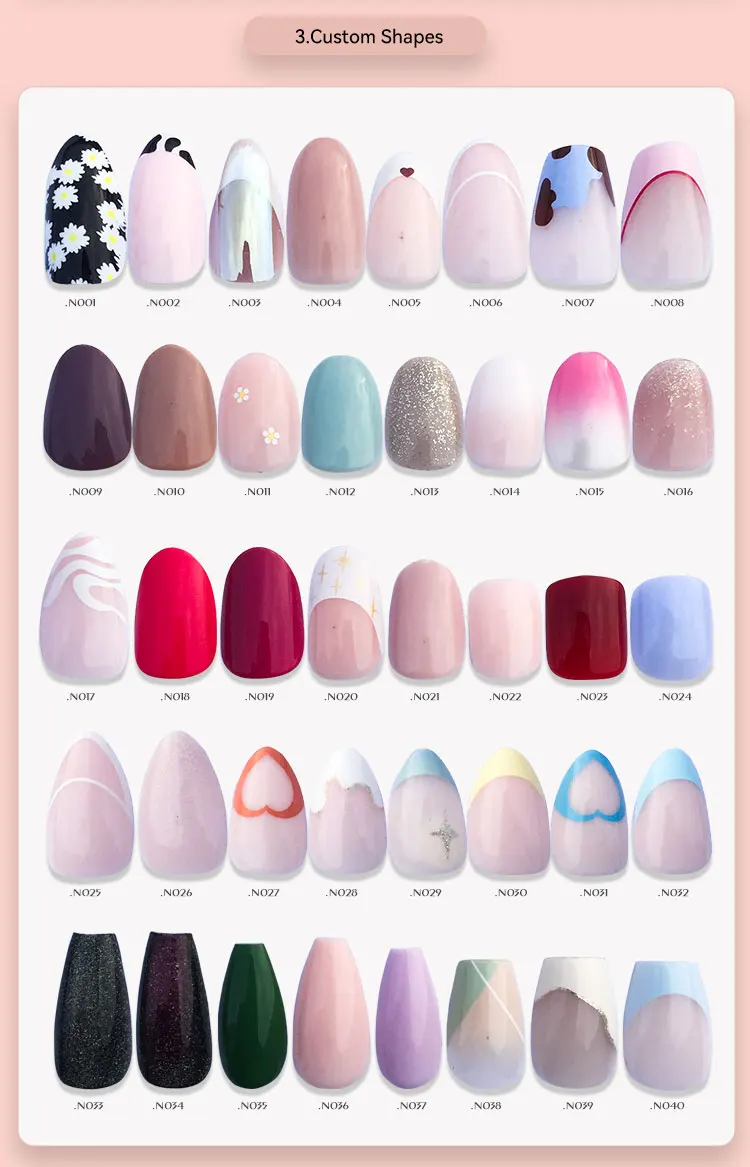 Easywell Hot Selling Soft Gel Red Almond Nails Acrylic Box Artificial ...