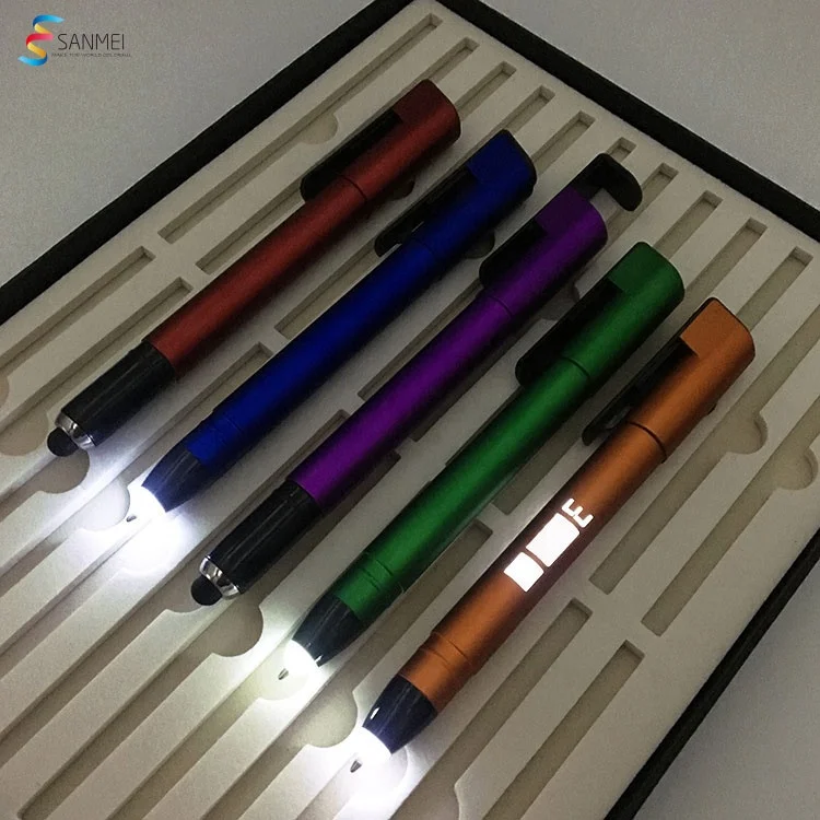Branded Laser Logo LED Torch Light up Custom Pens