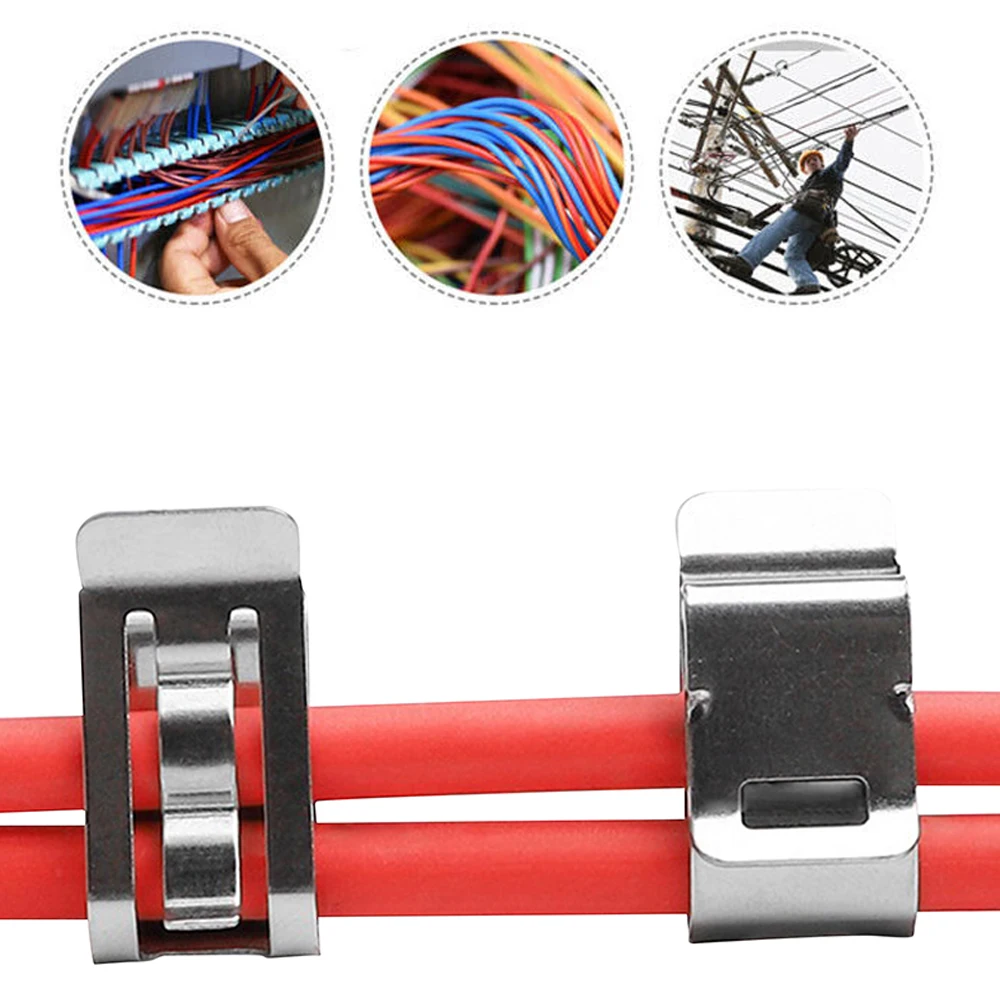 50 Pcs Solar Panel Cable Clips Stainless Steel Solar Pv Wire Clips ...