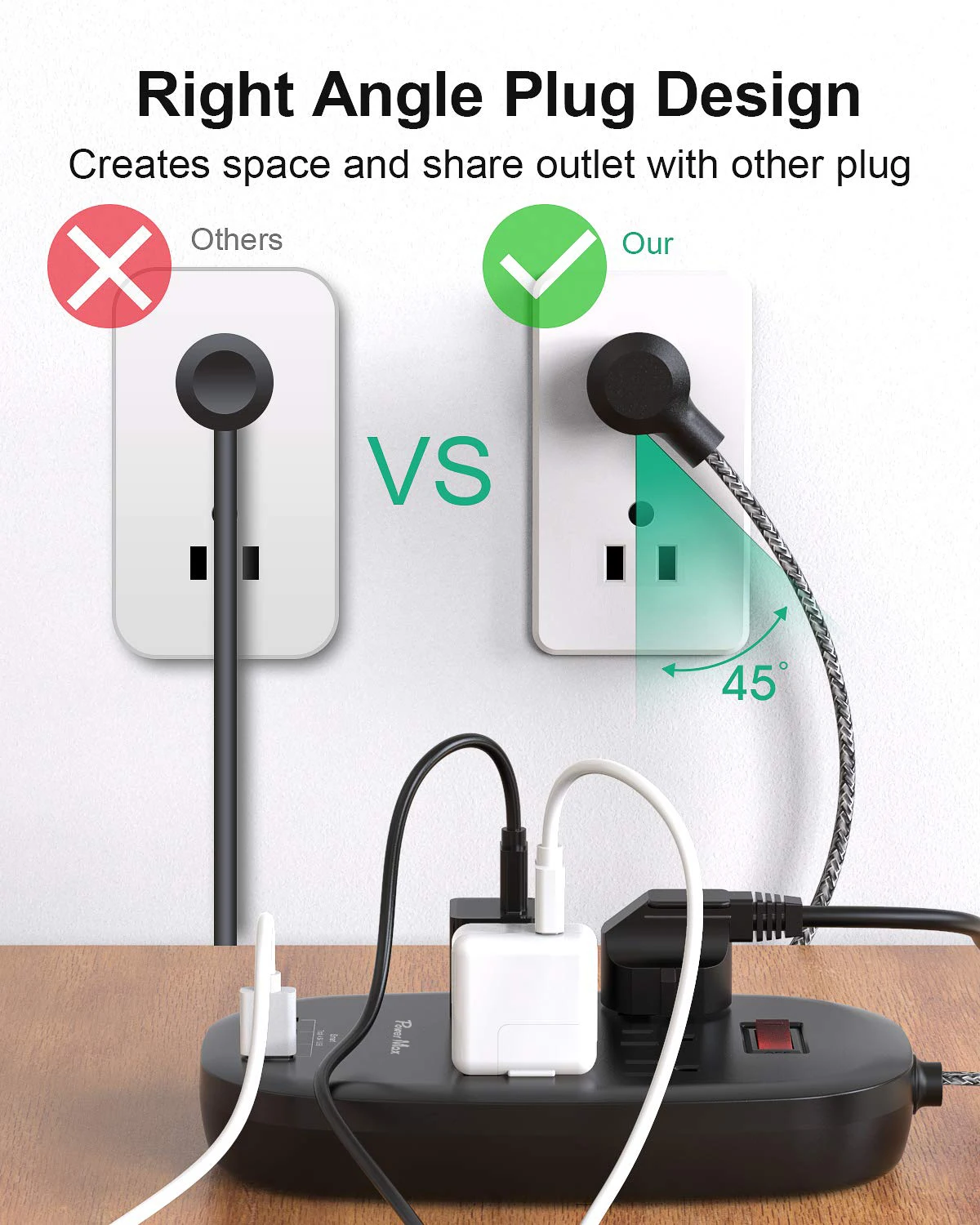 Costa Rica Mexico Office Power Strip 3-outlet Multicontact Strip With 3 ...