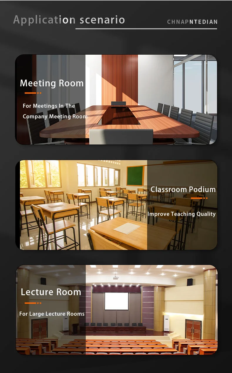 Lectern Podium - Rose Gold Color with Champagne Gold Panel