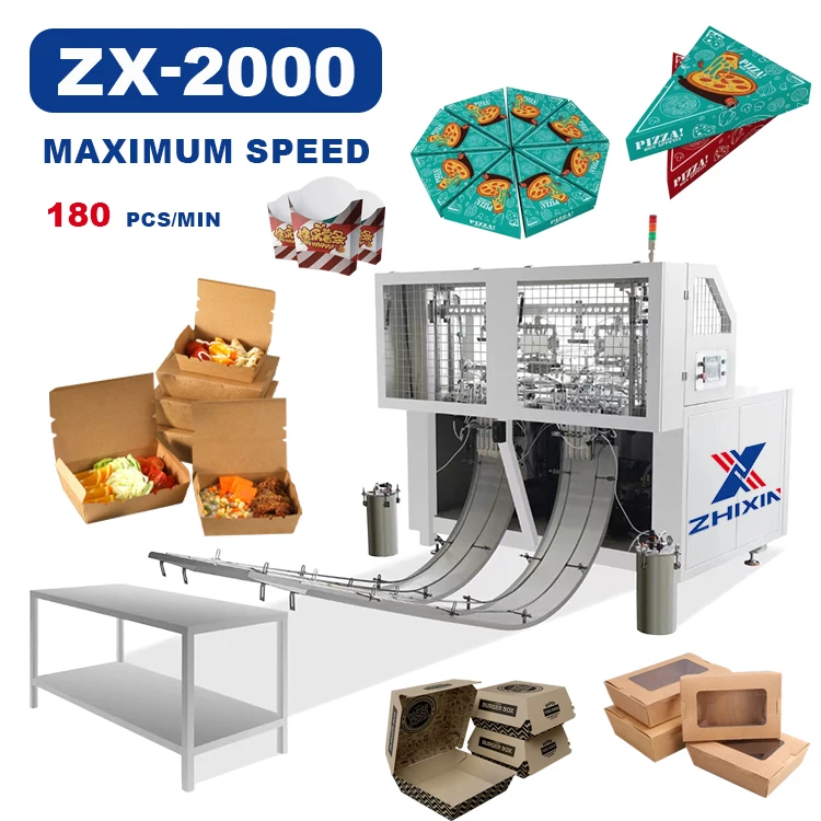 Automatic Disposable Pizza Craft Box Making Machines Takeaway Cake ...