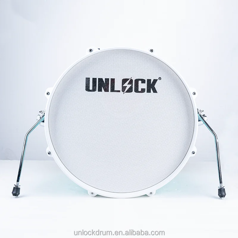 "white Electric Drum Set - 2/3 Layer Mesh Head,Silent Practice Kit 10/14/16/22 Inch High-quality ...