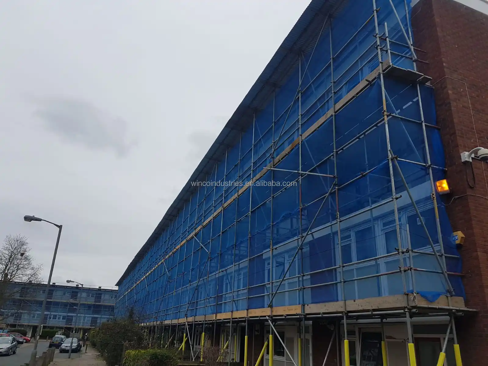 Green HDPE Grid Mesh Knotless Safety Net Construction Scaffolding ...