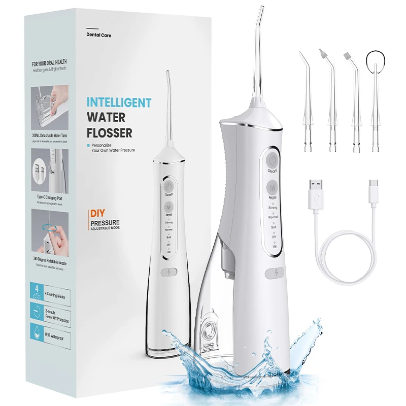 Water Jet Tooth Flossers Rechargeable Cordless Oral Irrigator Electric ...