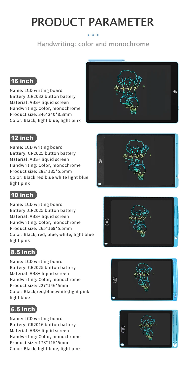12 Inch Educational Toys For Kids Children Drawing Board Electronic ...