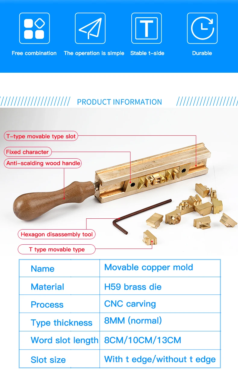 Stamp Letter Customized Alphabet Numbers Logo Stamp Hot Copper Stamping ...