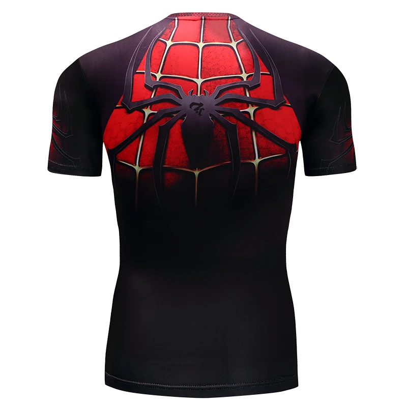 Wholesale 3d Printing Superhero Tight T-shirt Polyester O-neck T-shirt ...