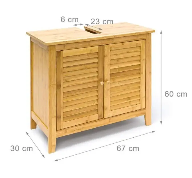 Bamboo under Sink Storage Cabinet - Modern & Customizable