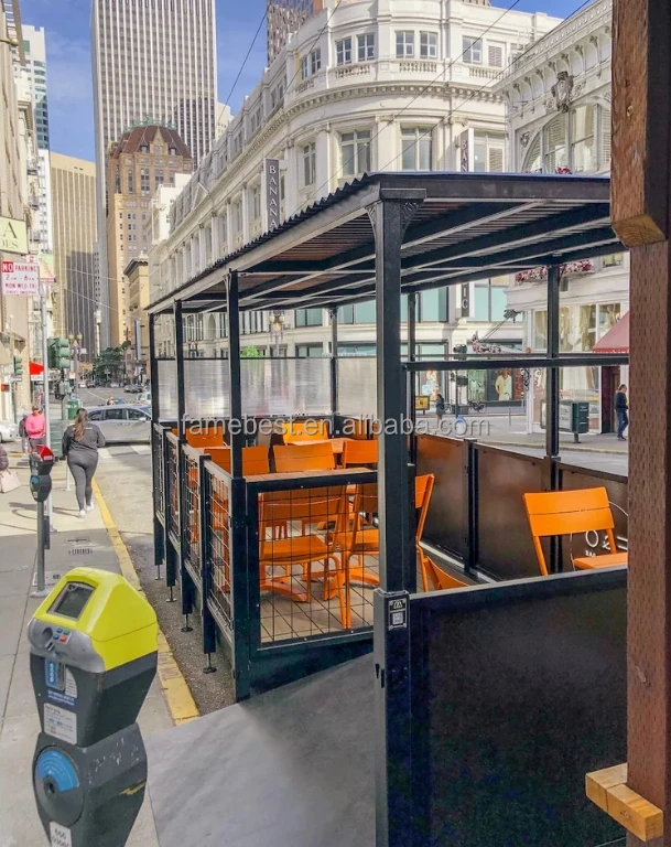 Customizable Design Panel Parklet Modular Design Street Parklets