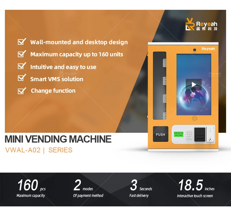 Mini Touch Screen Vending Machine Tabletop Vending Machines For Medical ...