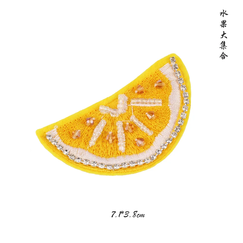 Fashionable Orange Citrus Lemon Fruit Embroidered Patch For T-shirt ...