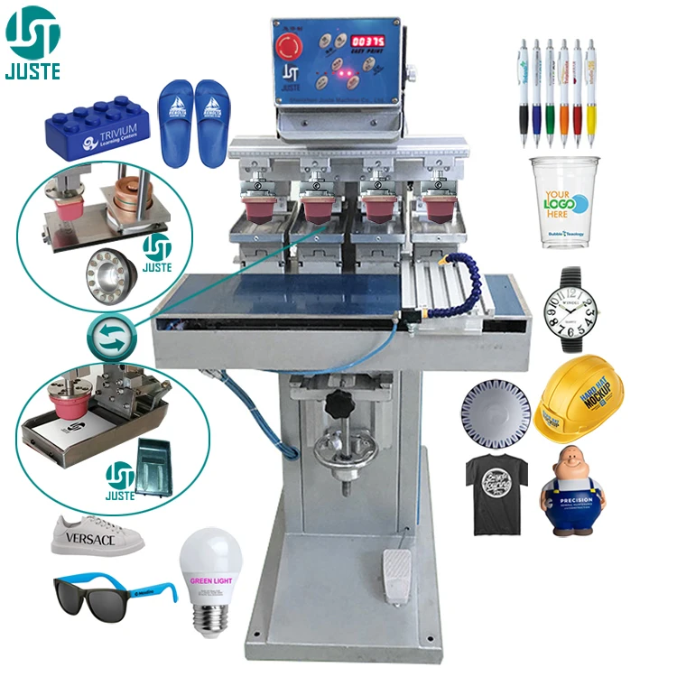 4 Color Ink Cup Pad Printer Tampografia Tampographie Fully-automatic ...
