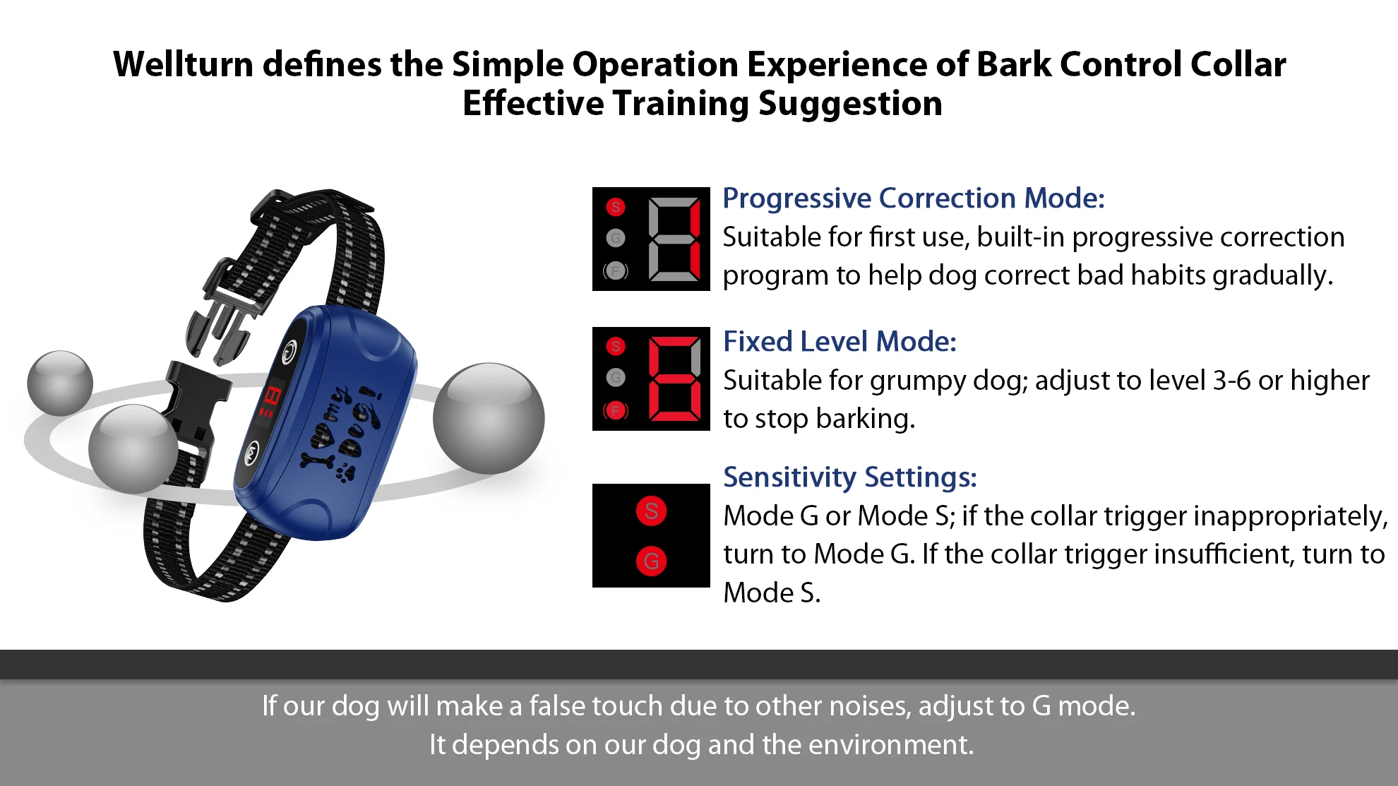 Paw Shape Beep Vibration Dog Bark Control Anti Bark Collar