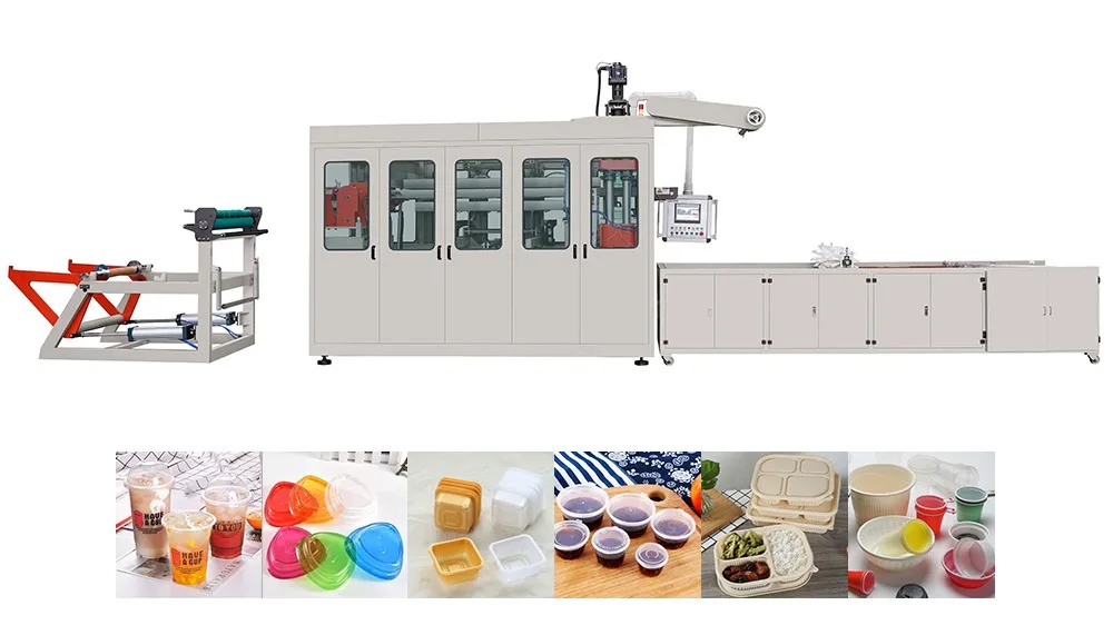 Automatic Red Plastic Cup Forming Machine With Packaging - Buy ...