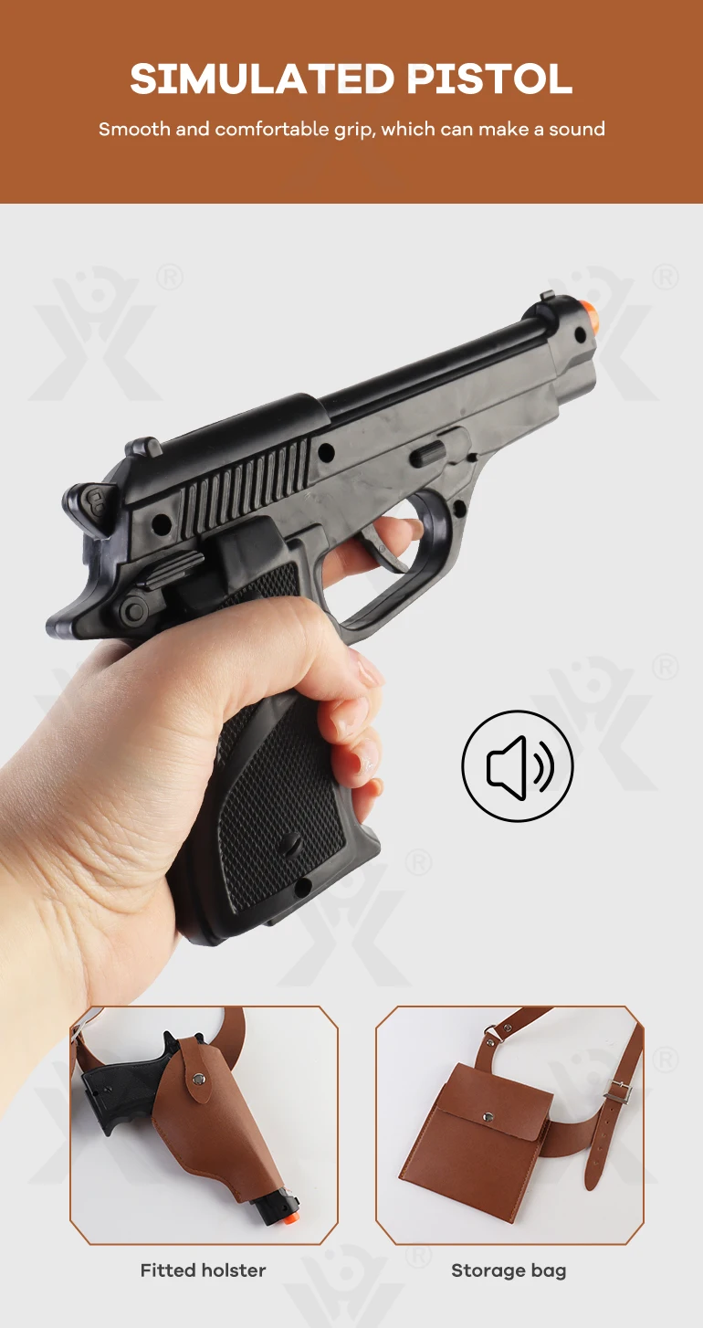 Chengji Police Set: Realistic Toy Gun & Holster for Kids, Ages 5 to 14 ...