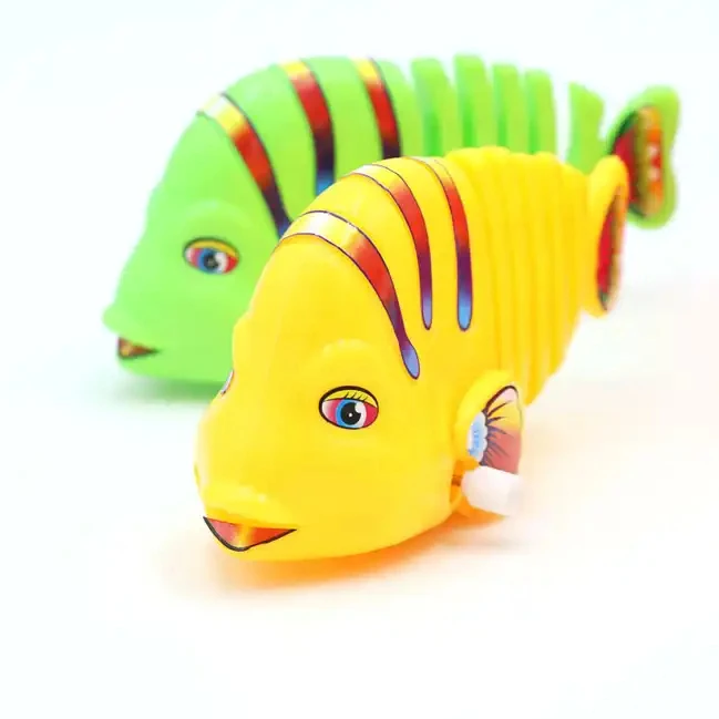 Children Multicolor Lockwork Swing Fish Plastic Wind Up Clockwork ...
