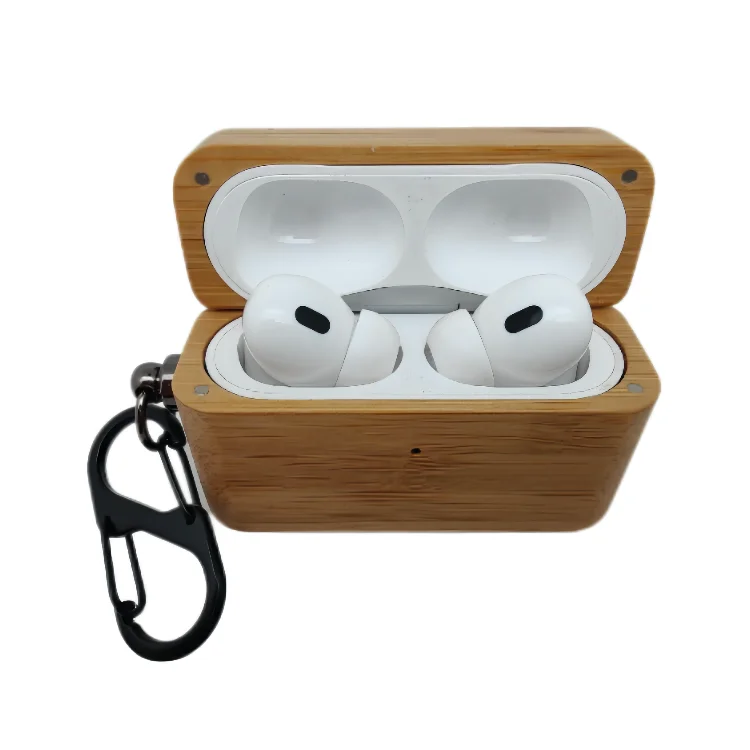 New Luxury Brand Mini Earbuds Case Walnut Wood Earphone Case For ...