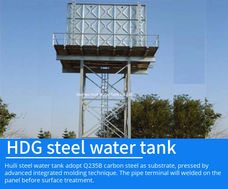 Elevated Steel Tower Water Tank Tower Structure Hot Dip Galvanized ...