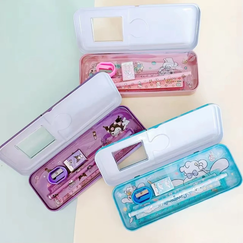 Kuromi Student Double Layered Window Stationery Iron Pen Box School ...