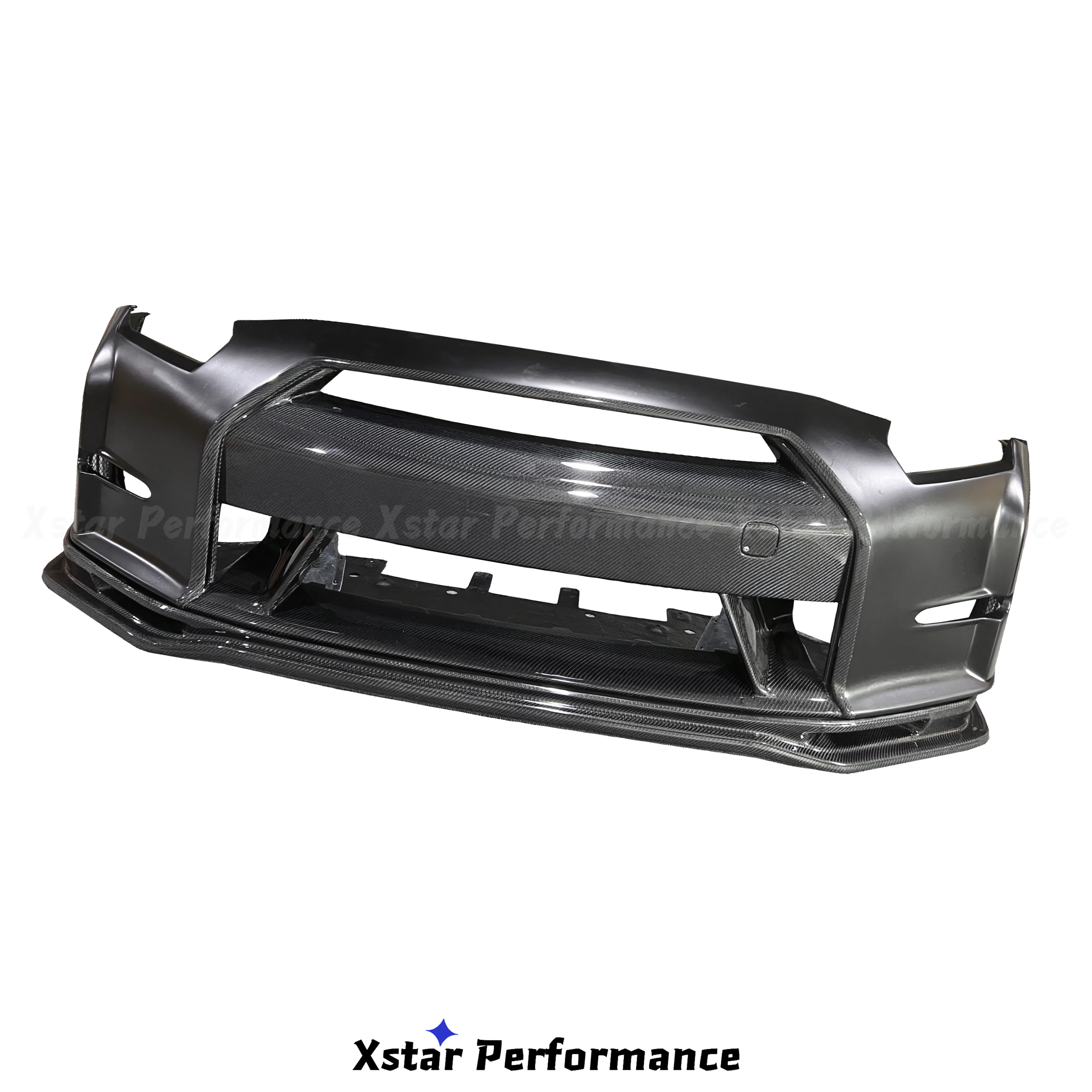 Nismo Style Half Carbon Fiber Front Bumper With Front Lip for Nissan ...