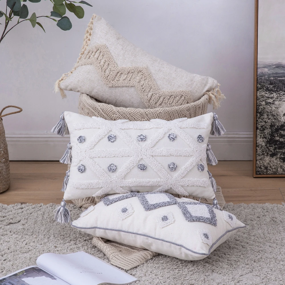 Luxury Home Decor Boho Cushion Cover Cotton Macrame Boho Pillow Case ...