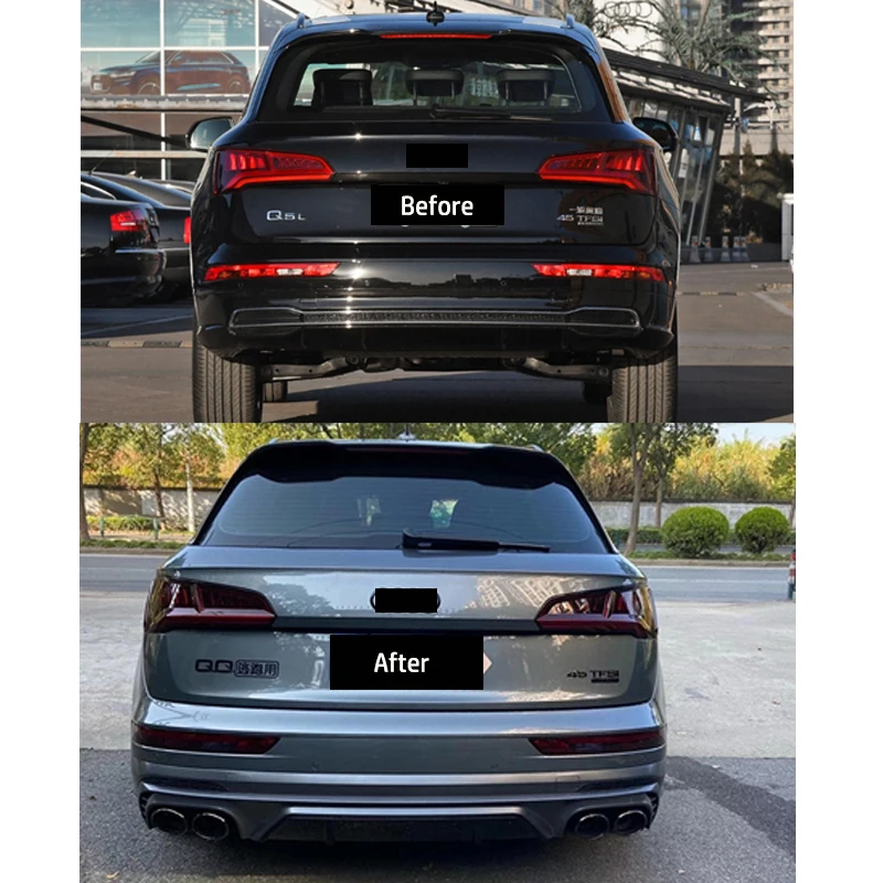 Audi Q5 SQ5 Look Rear Diffuser for S-Line Bumper 2018-2020