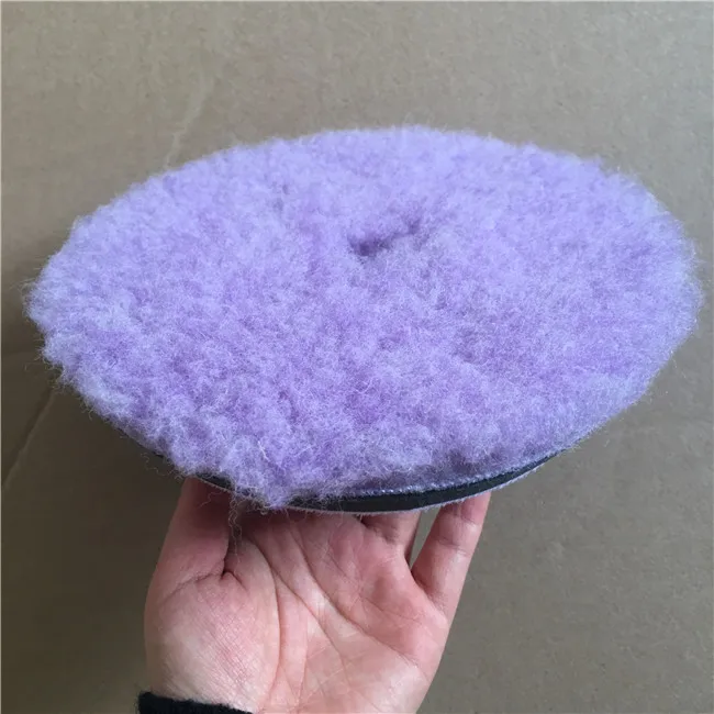 Custom Purple Wool Auto Detailing 3" 5" 6" Wool Heavy Buffing Pad ...