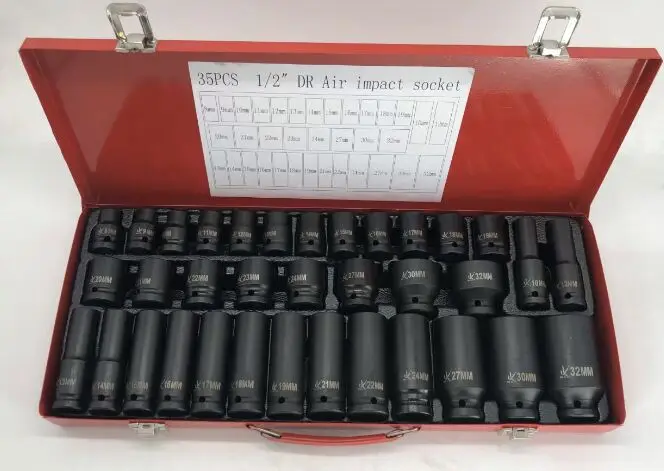 35pcs Air Impact Socket Wrench Set - Mechanic Tool Kit
