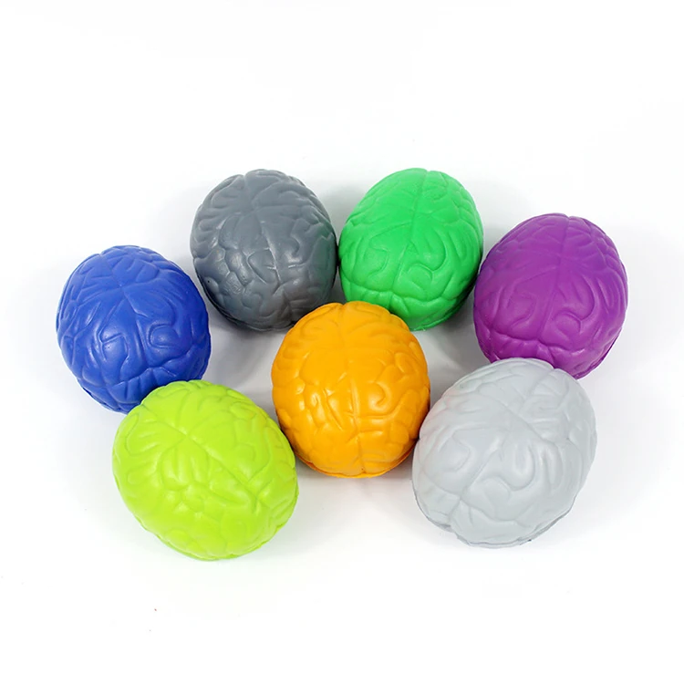 Custom Pu Squeeze Foam White Brain Shaped Stress Ball - Buy Squeeze Pu ...