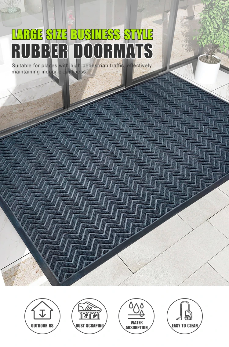Anti-slip Embossed Design Ribs Rubber Door Mat - Buy Door Mat,Rubber ...