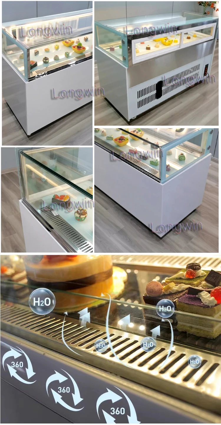 1.5m Luxury Full Glass Bakery Counter Top Cake Display Fridge ...