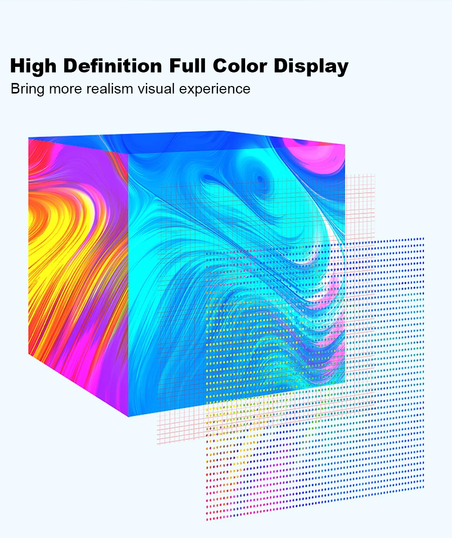 High Resolution Led Screen Cube Side Advertising Small Led Screen ...