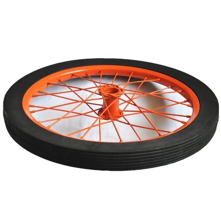 20 inch solid rubber spoke wheel trailer wheel decorative wagon wheels ...