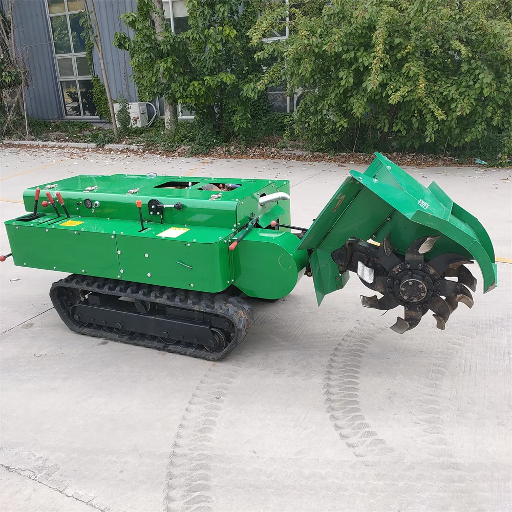 Self Propelled Crawler Ditching Machine - 30HP Rotary Tiller