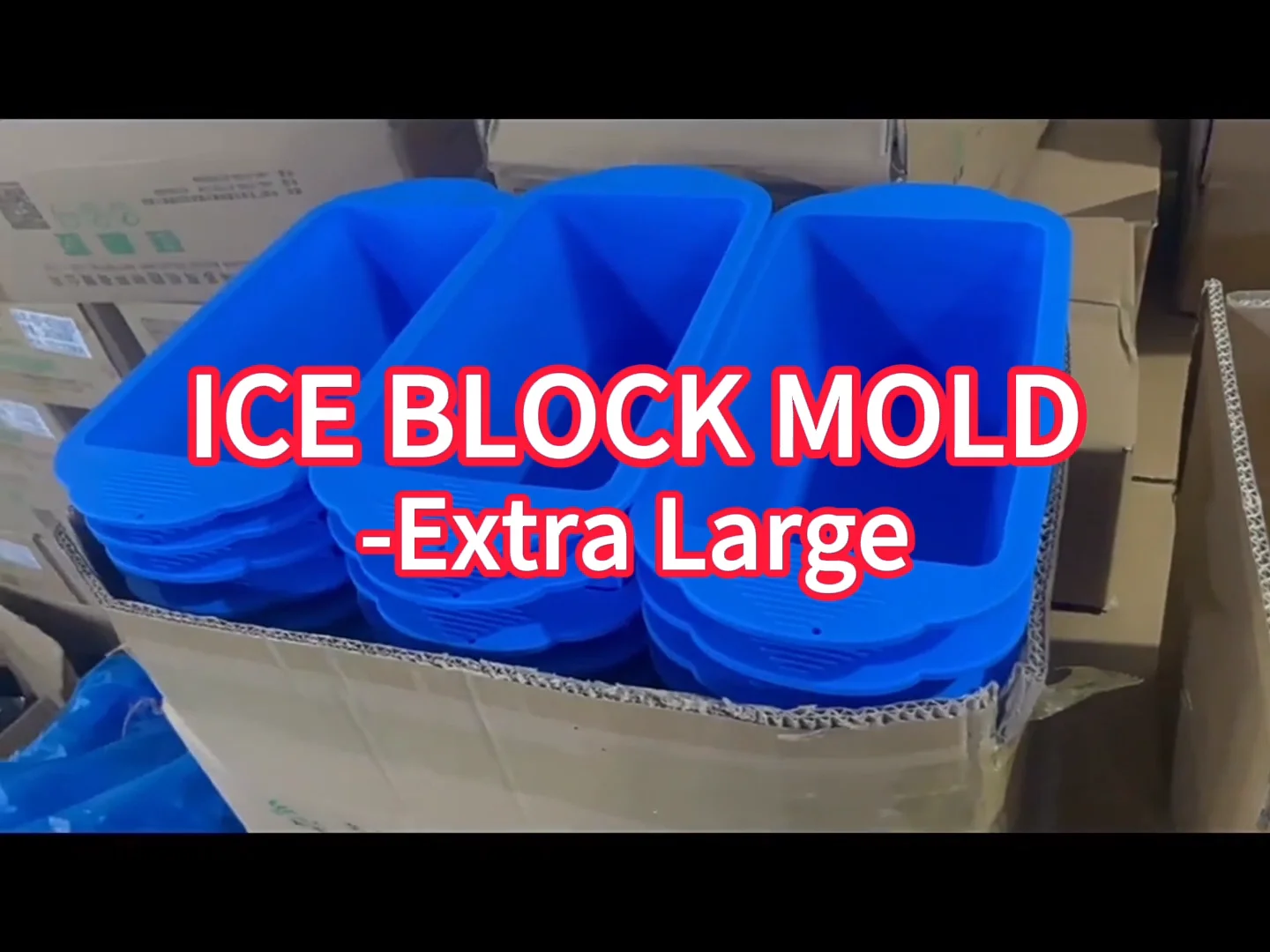 Custom Logo Single 8lb Retangular Ice Bath Mold Extra Large Foldable ...