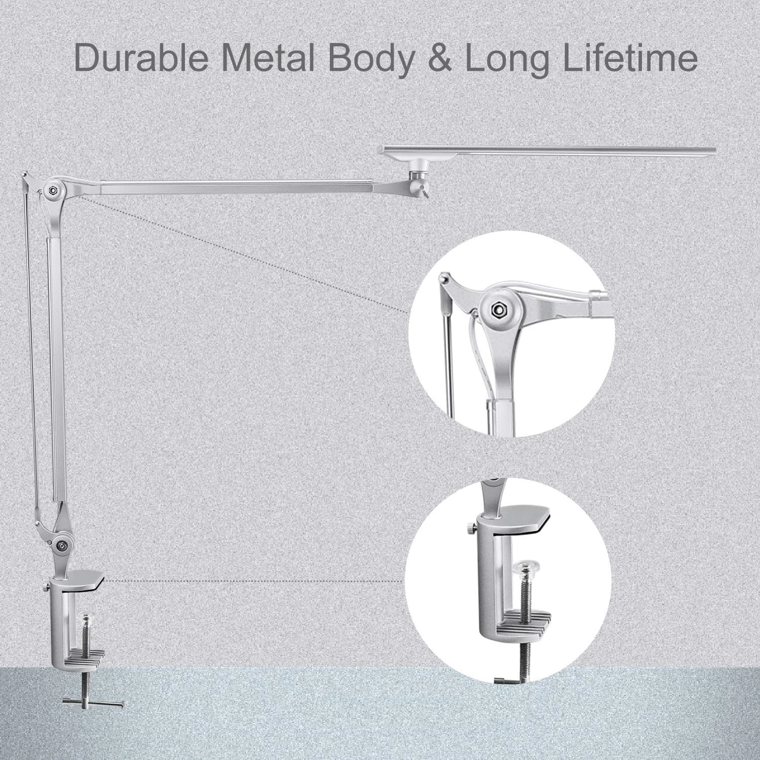 Flexible and Adjustable Swing Arm LED Table Lamp by RBT