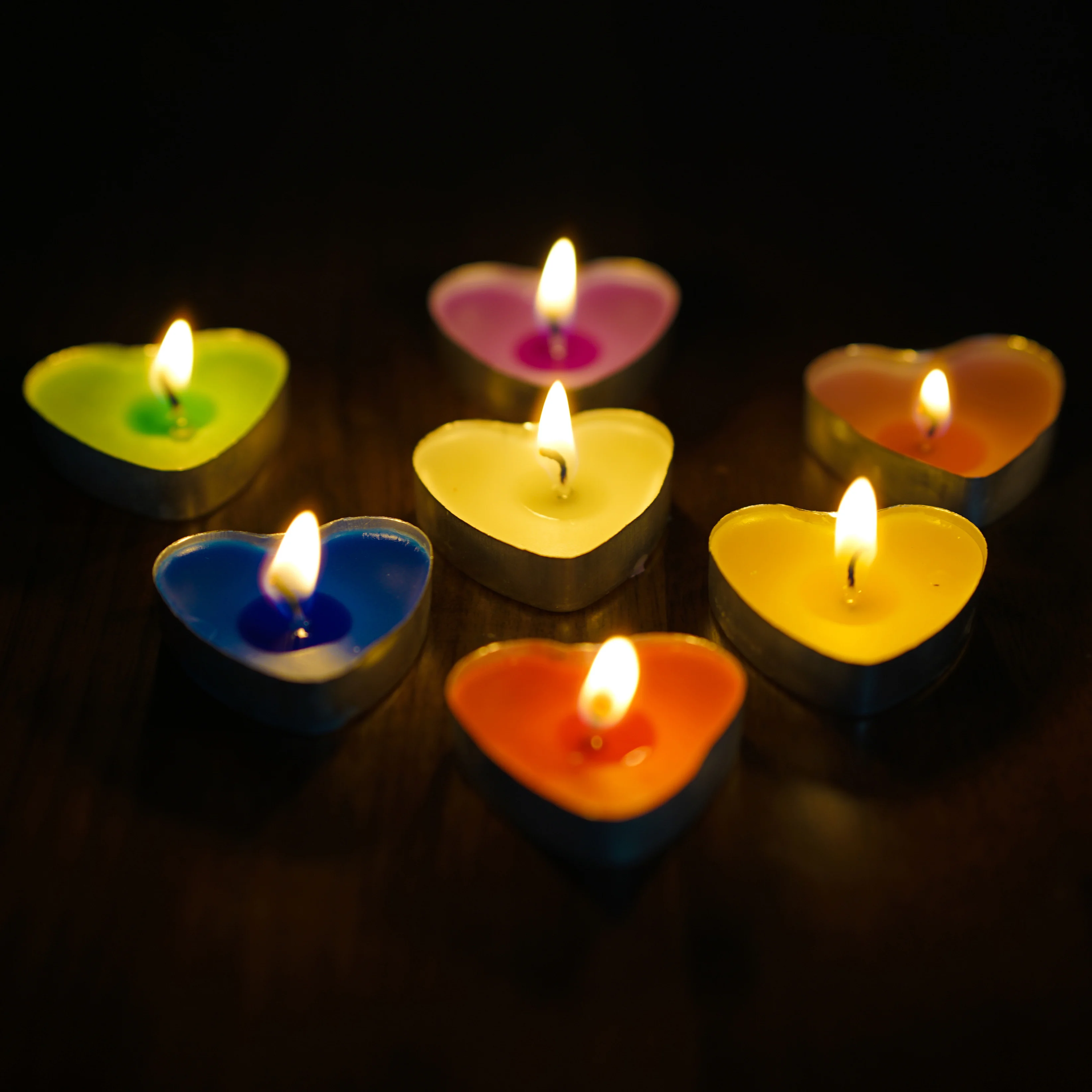 Love Heart Shape Candle Creative Tealight Candle For Wedding Decorative ...