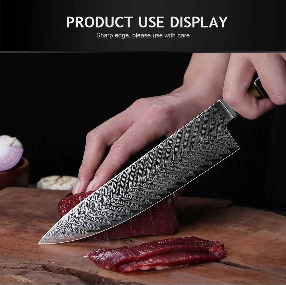 High Quality Kitchen Knives Sets Damascus Steel Chef Knife Sharp ...