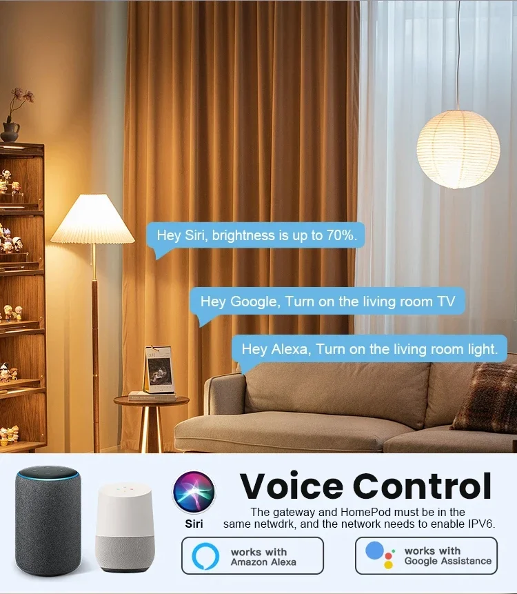 Matter Gateway Zigbee Smart Home Hub For Google Home & Smart Light Switch