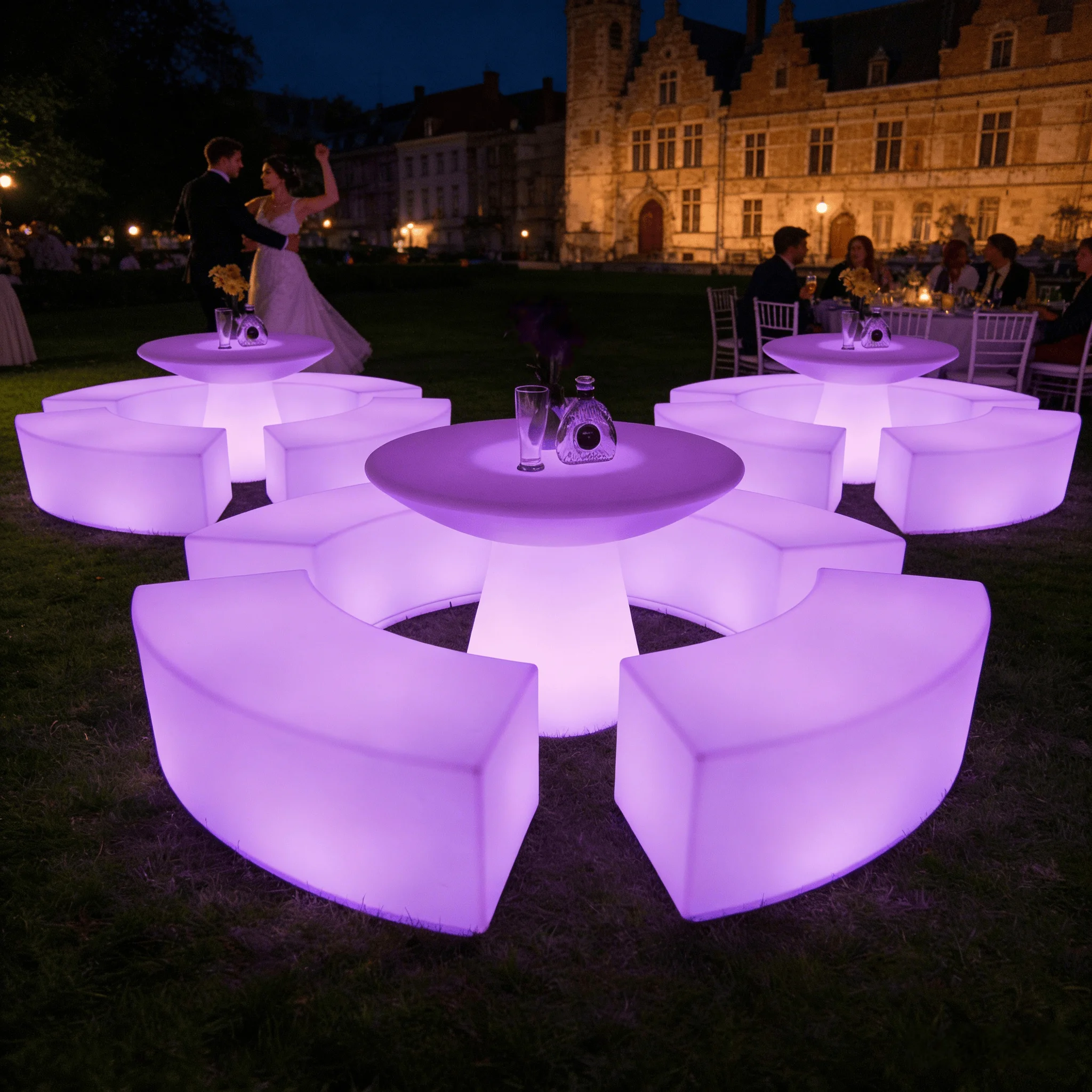 Modern Luxury Nightclub Led Furniture Set Bar Lounge Light up Dining ...